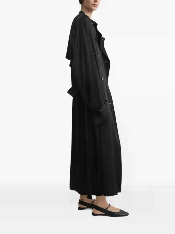 TOTEME Satin Trenchcoat - Black