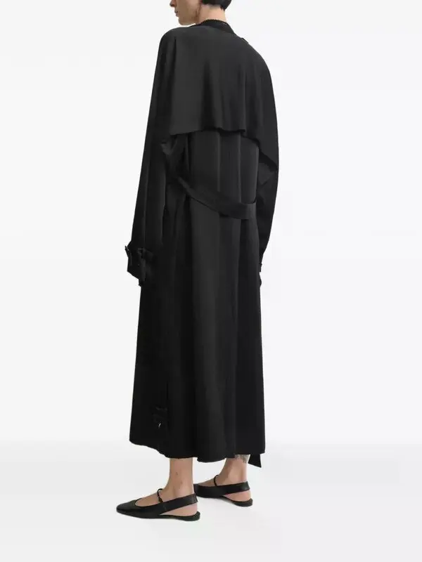 TOTEME Satin Trenchcoat - Black