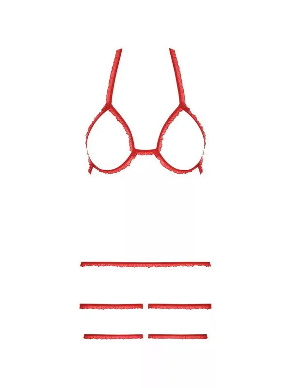 MAISON CLOSE Trompe L’œil Lingerie Set - Red