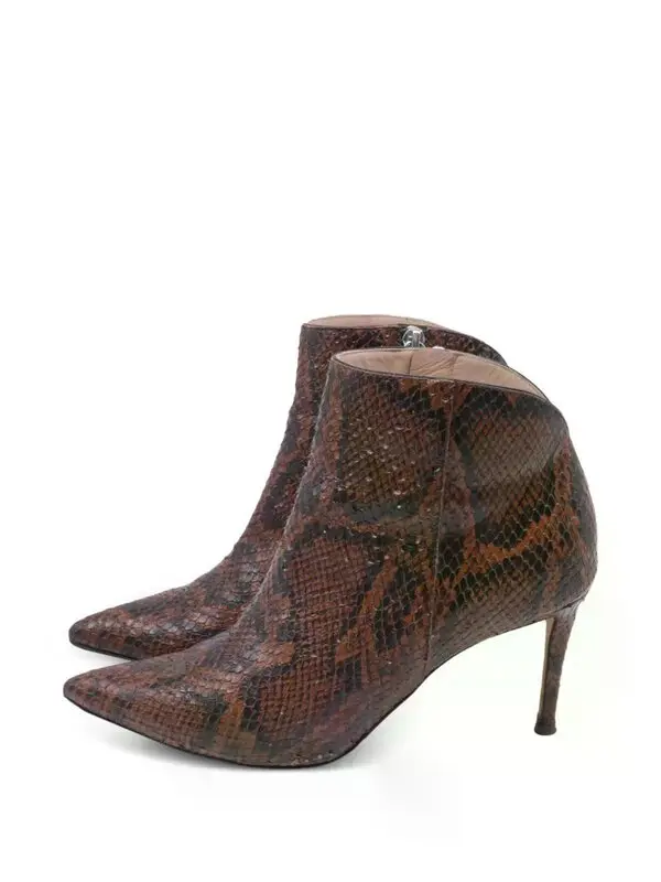 GIUSEPPE ZANOTTI Snakeskin Effect Ankle Boots