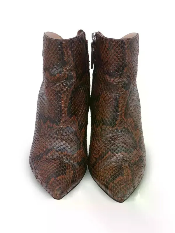GIUSEPPE ZANOTTI Snakeskin Effect Ankle Boots