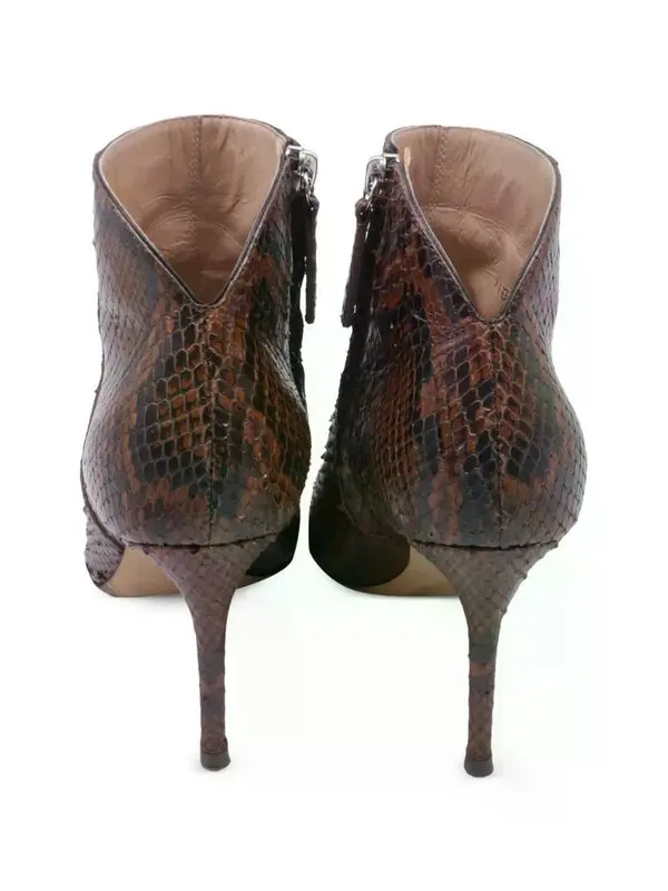 GIUSEPPE ZANOTTI Snakeskin Effect Ankle Boots