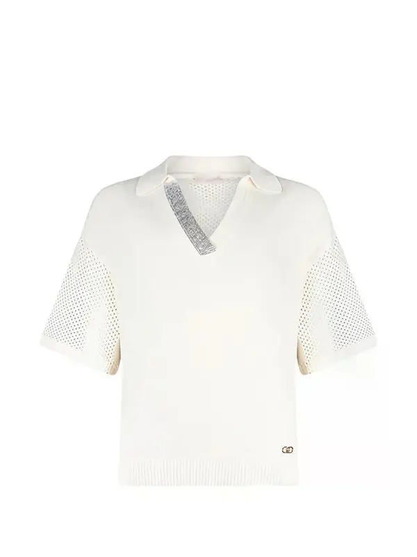 Liu Jo V-neck Openwork T-shirt