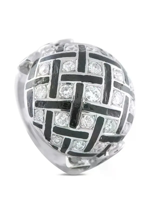 LB EXCLUSIVE Lattice Diamond Ring - Silver