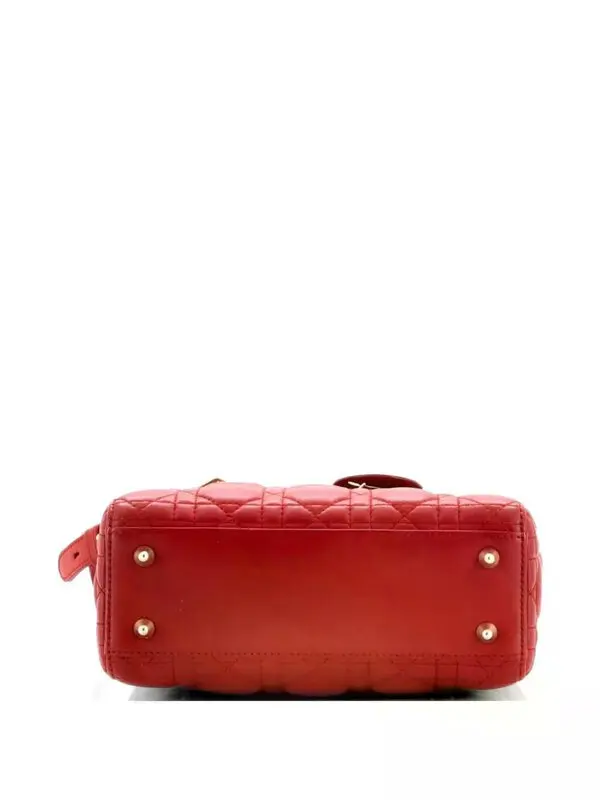 Dior My Abcdior Lady Bag Cannage Quilt Lambskin - Red