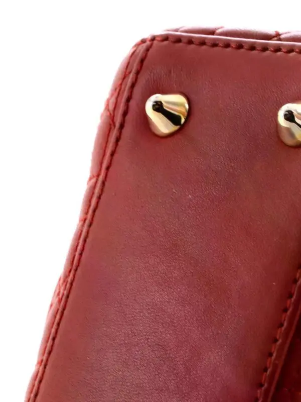 Dior My Abcdior Lady Bag Cannage Quilt Lambskin - Red