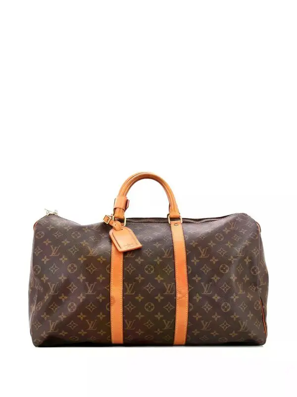 LOUIS VUITTON Keepall Monogram Canvas 50 Travel Bag - Brown