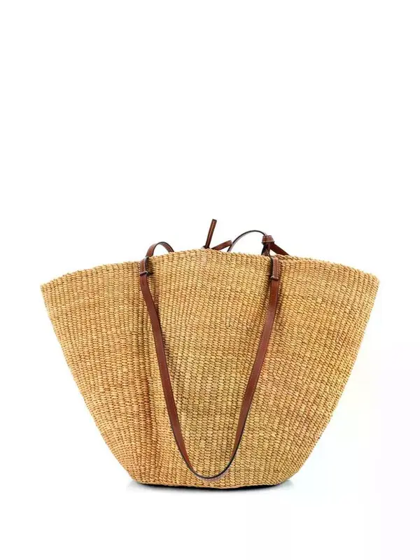 Loewe Shell Raffia Basket Bag