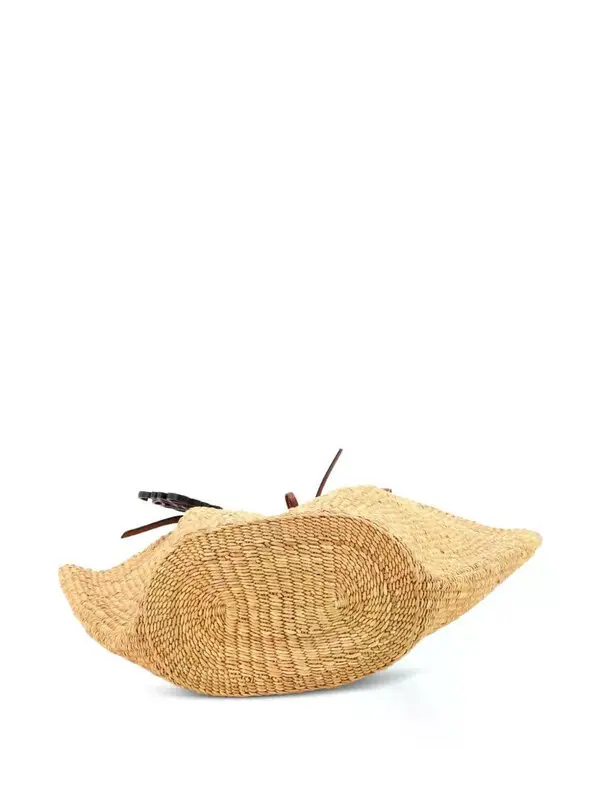 Loewe Shell Raffia Basket Bag