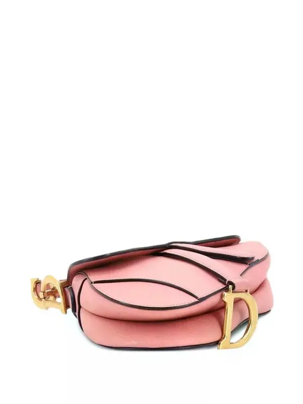 Dior Saddle Handbag Leather Mini Shoulder Bag - Pink