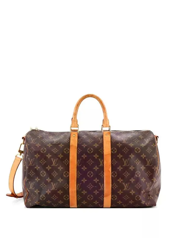 LOUIS VUITTON Keepall Bandouliere 45 Travel Bag Monogram Canvas - Brown