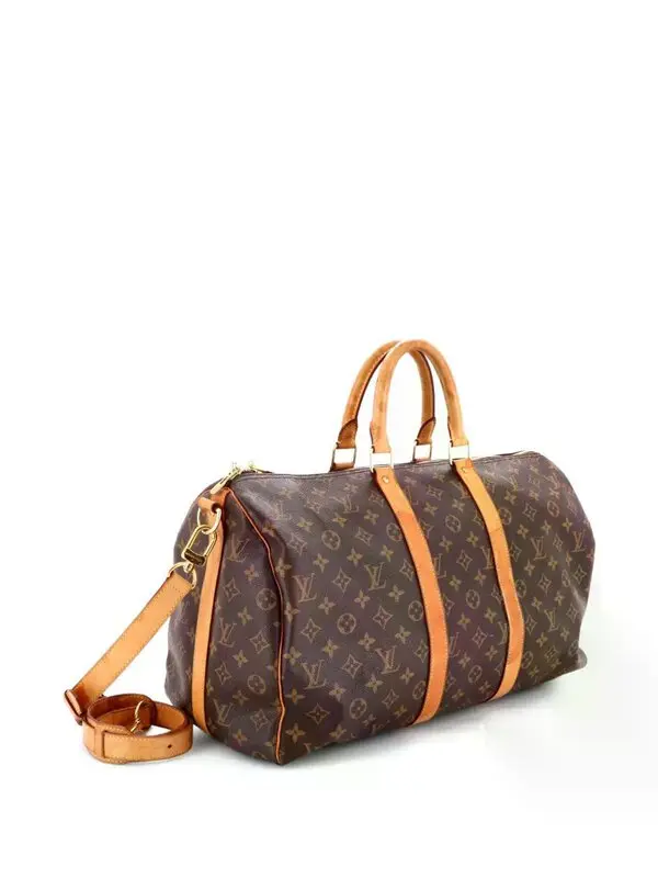 LOUIS VUITTON Keepall Bandouliere 45 Travel Bag Monogram Canvas - Brown
