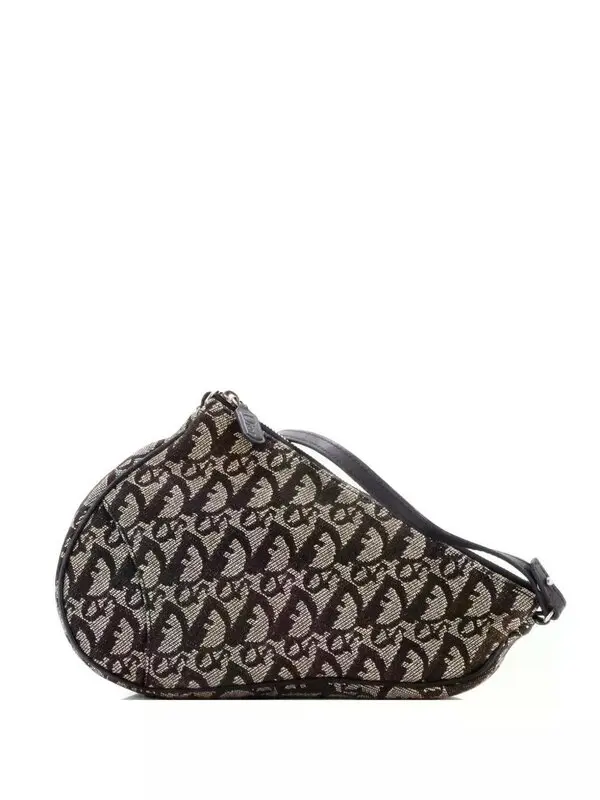 Dior Vintage Saddle Bag Diorissimo Canvas Mini Clutch