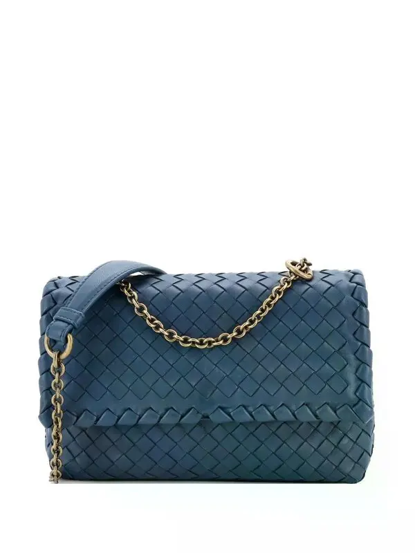 Bottega Veneta Olimpia Intrecciato Nappa Small Crossbody Bag - Blue