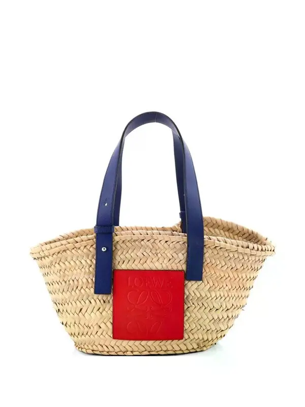 Loewe Basket Raffia Medium Tote Bag - Neutrals
