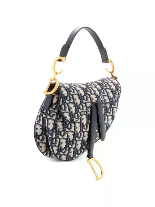 Dior Saddle Bag Oblique Canvas Mini - Blue