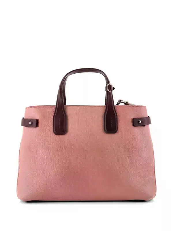 Burberry Banner Nm Leather Medium Tote Bag - Pink