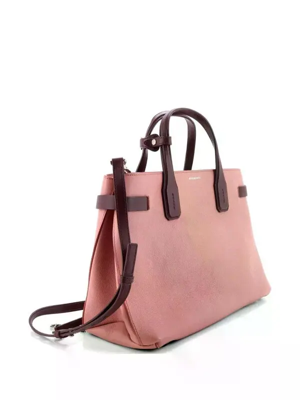 Burberry Banner Nm Leather Medium Tote Bag - Pink