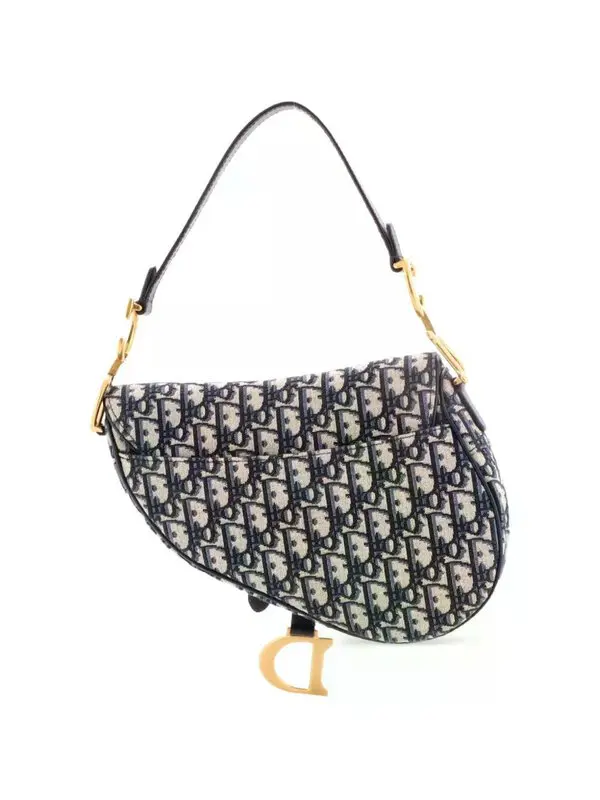 Dior Saddle Handbag Oblique Canvas Medium - Blue