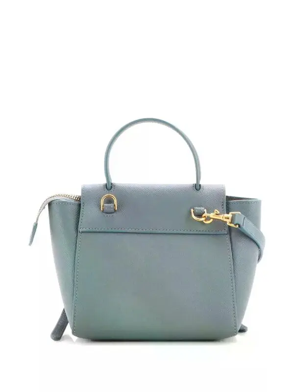 Celine Belt Bag Textured Leather Pico Shoulder Bag - Green