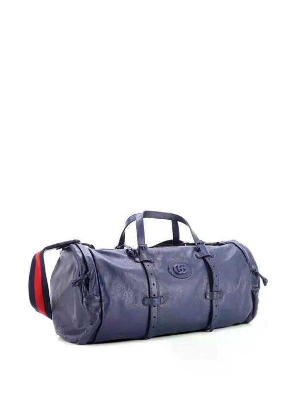 Gucci Gg Leather Duffle Travel Bag