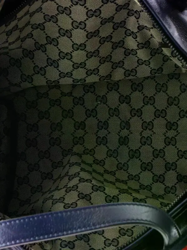 Gucci Gg Leather Duffle Travel Bag