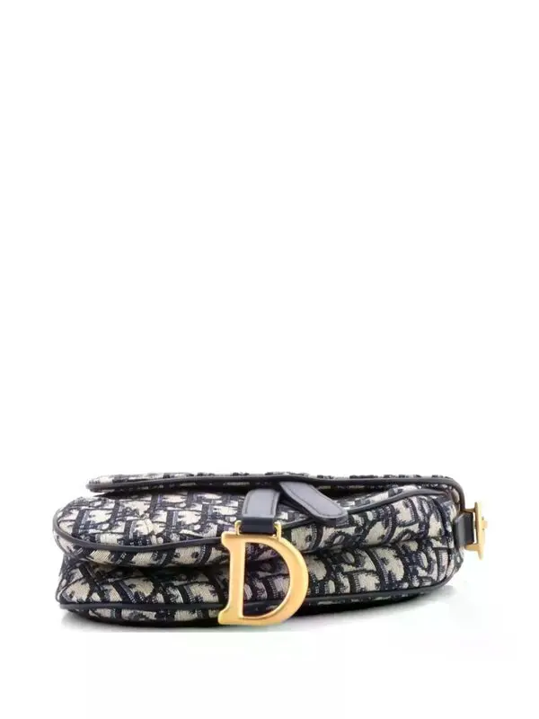 Dior Saddle Handbag Oblique Canvas Mini - Blue