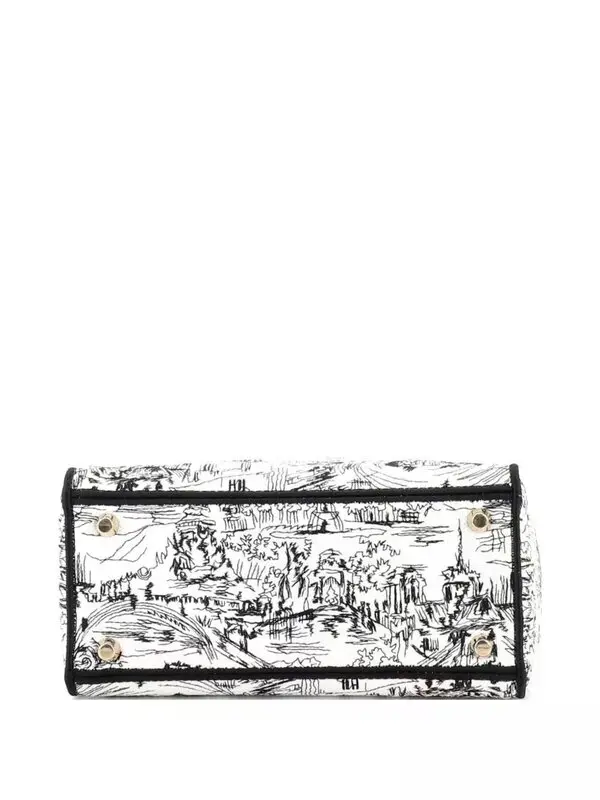 Dior Lady D-lite Embroidered Canvas Satchel - Multicolour