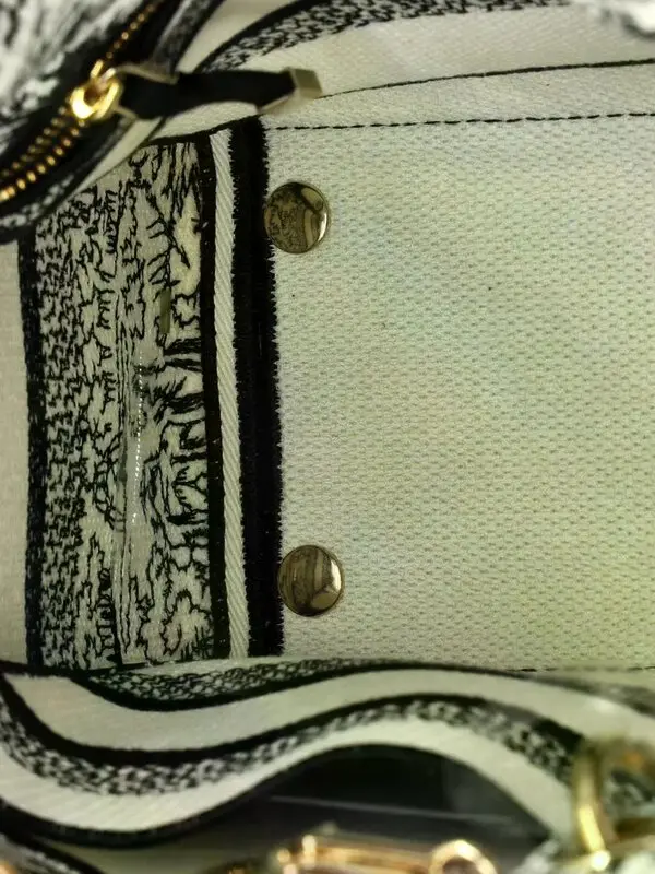 Dior Lady D-lite Embroidered Canvas Satchel - Multicolour