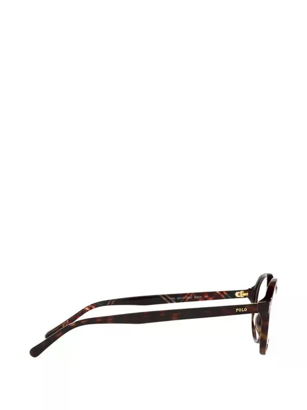 POLO RALPH LAUREN EYEWEAR Tortoiseshell-effect Round-frame Glasses