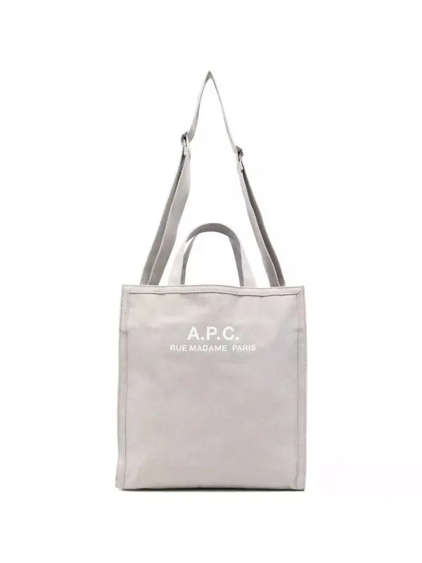 A.p.c. Logo-print Tote Bag - Grey