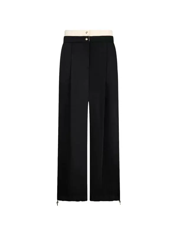 Liu Jo Double-waistband Trousers - Black