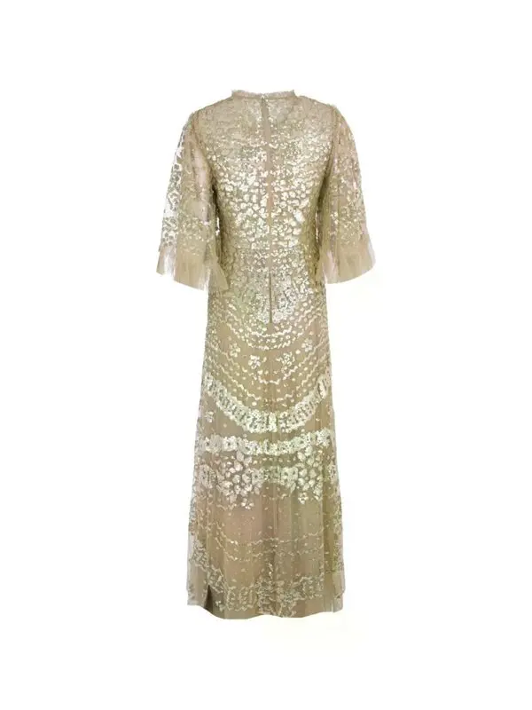 NEEDLE & THREAD Anais Sequin-embellished Gown - Neutrals