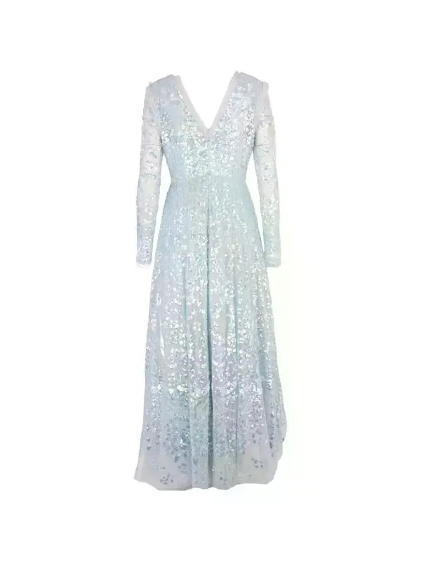 NEEDLE & THREAD Sequin-embellished V-neck Gown