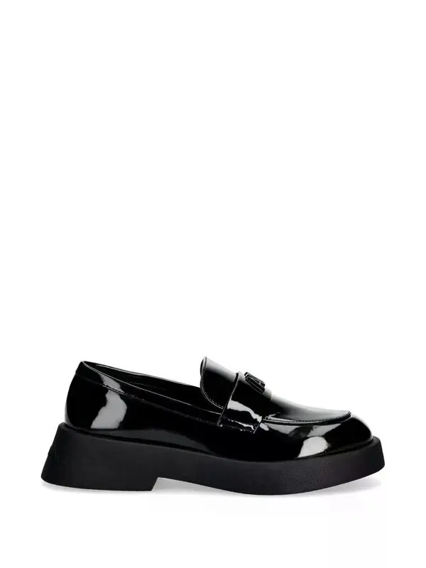 Armani Exchange Logo-plaque Loafers - Black