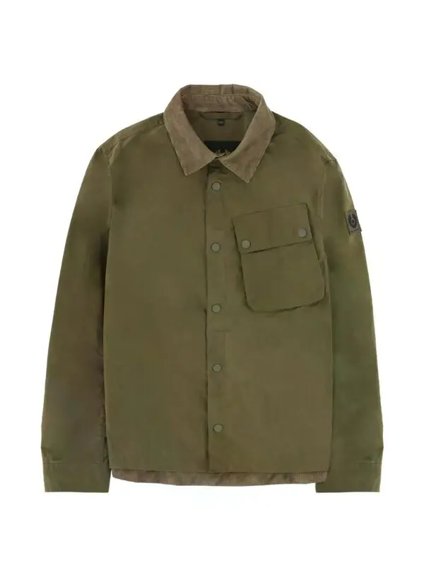 Belstaff Ground Corduroy-collar Cotton Jacket - Green