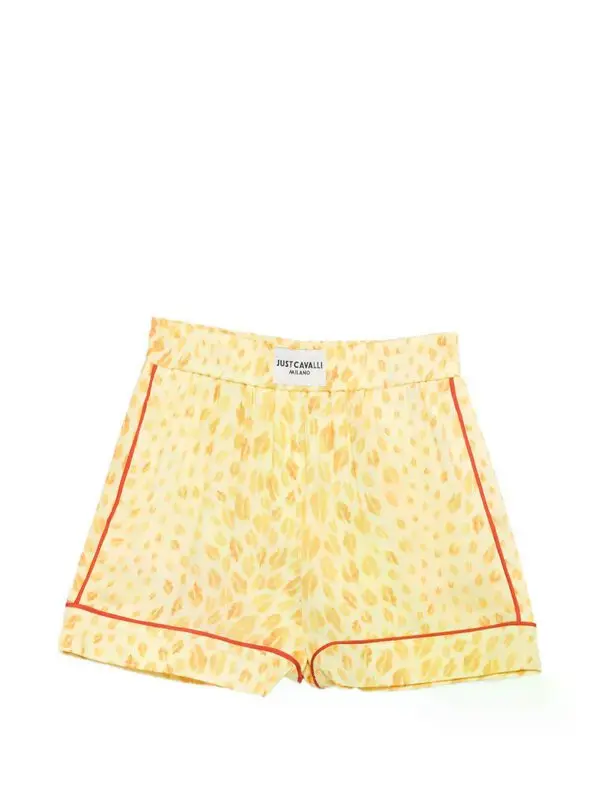 Just Cavalli Printed Trim Shorts - Yellow