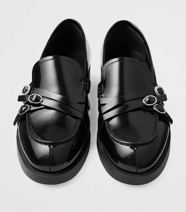 JIMMY CHOO Kalia Leather Loafers