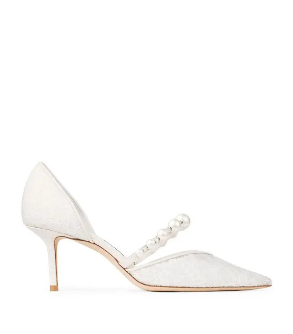 JIMMY CHOO Aurelie 65 Lace Pumps - Neutral