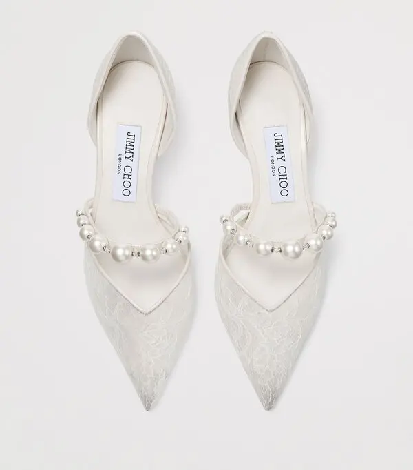 JIMMY CHOO Aurelie 65 Lace Pumps - Neutral