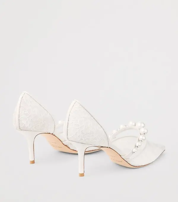 JIMMY CHOO Aurelie 65 Lace Pumps - Neutral