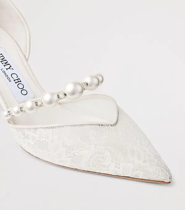 JIMMY CHOO Aurelie 65 Lace Pumps - Neutral