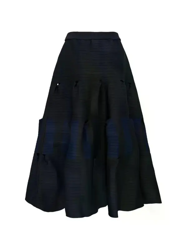 CFCL Cut-out Striped Maxi Skirt