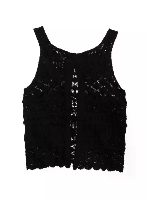 SEMICOUTURE Lace Top - Black