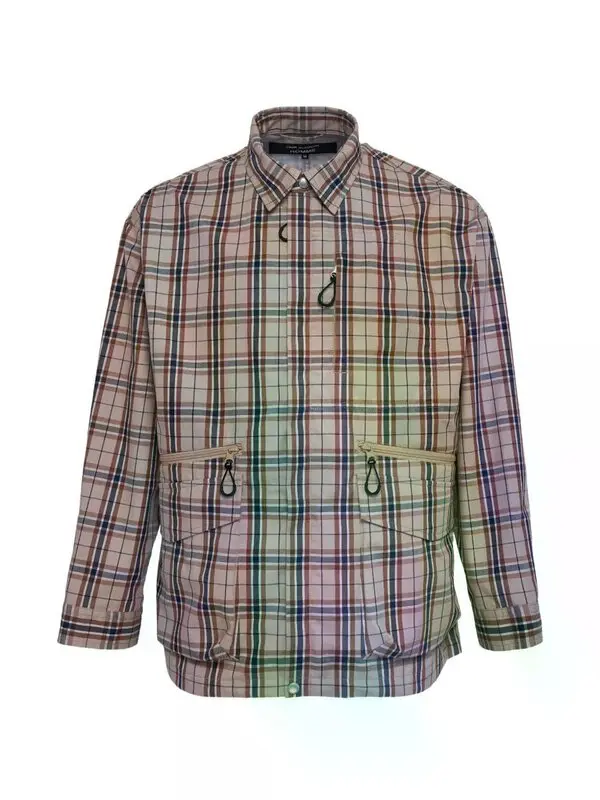 Comme Des Garçons Zipped Checked Jacket - Neutrals