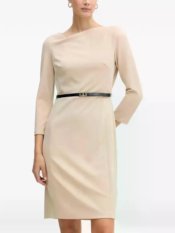 Dkny Belted Midi Dress