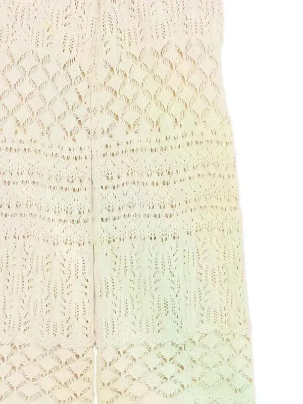 SEMICOUTURE Crochet Knit Trousers - Neutrals