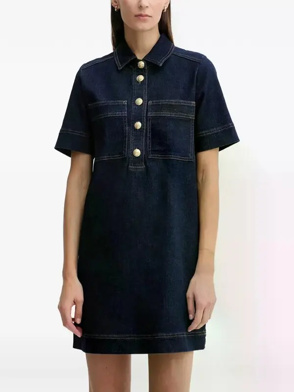 Dkny Mini Shift Denim Dress