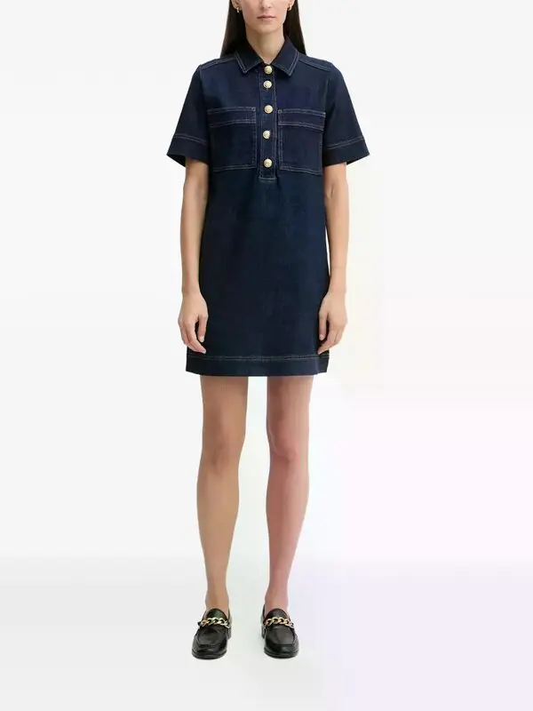 Dkny Mini Shift Denim Dress
