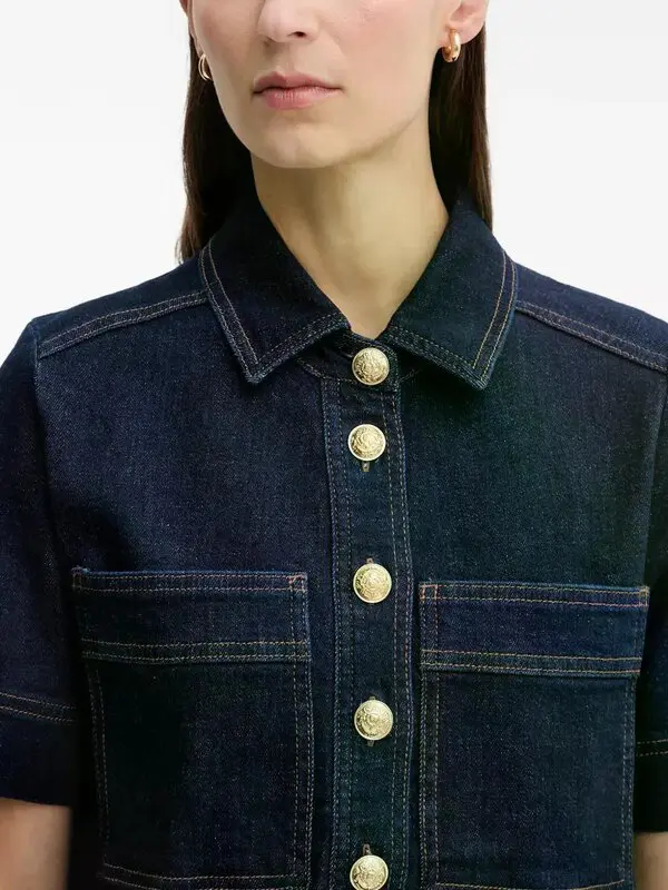 Dkny Mini Shift Denim Dress